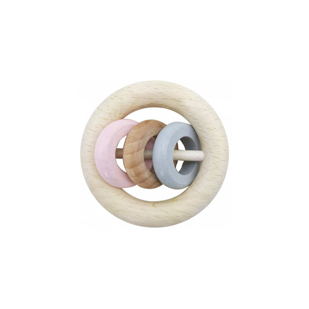 Rattle Round 3 Rings Pink – Village Home & Living