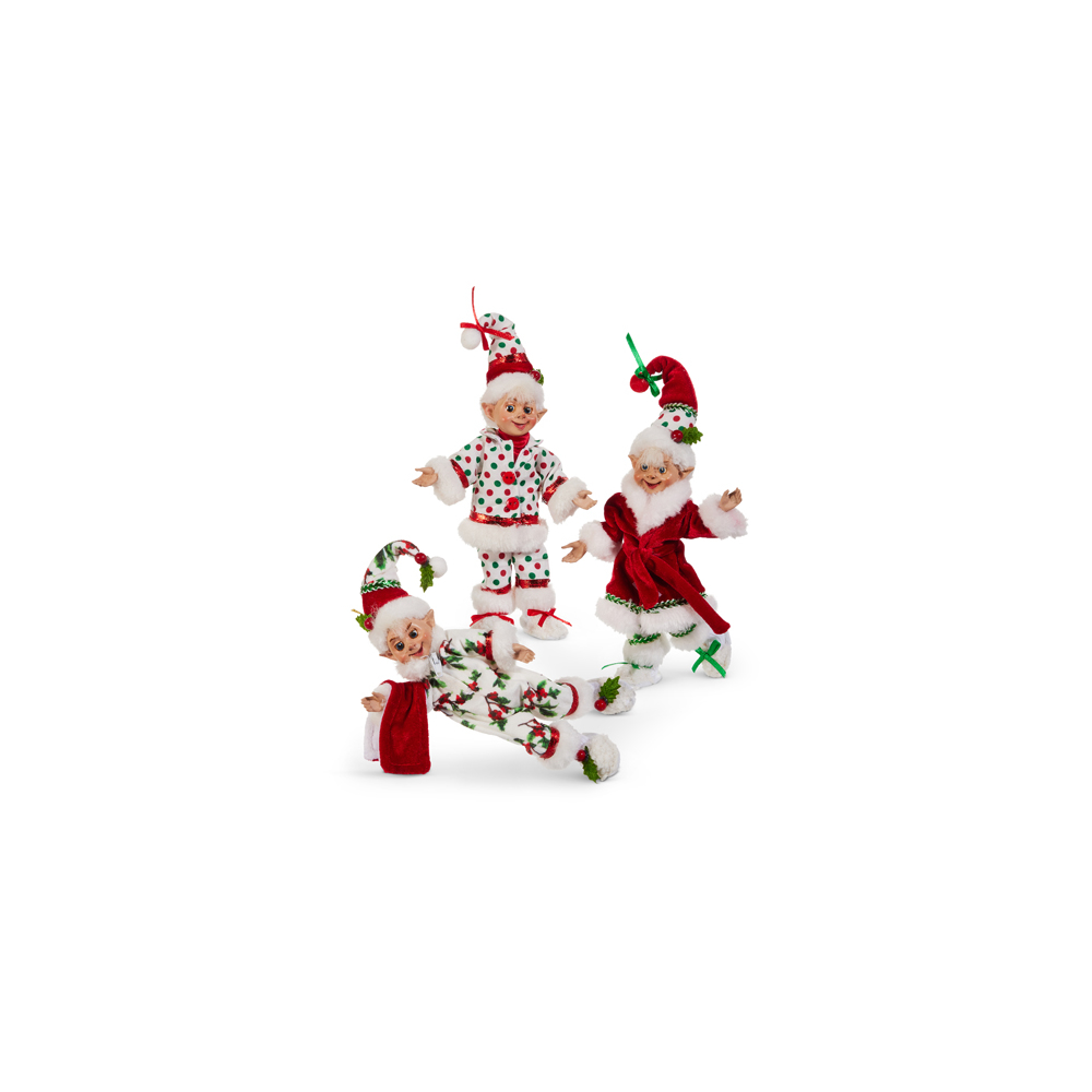 RAZ 7″ Pajama Party Posable Elf – Village Home & Living