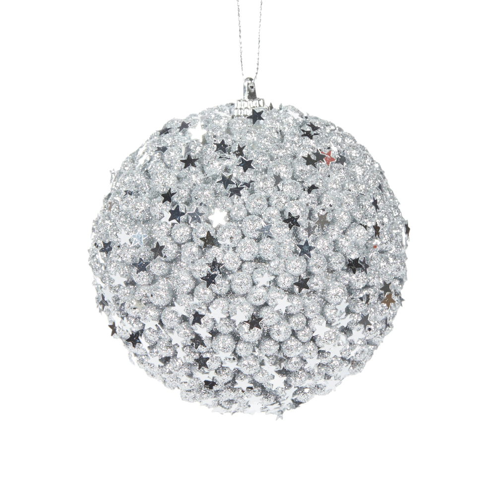 Silver Stars Bauble – Village Home & Living