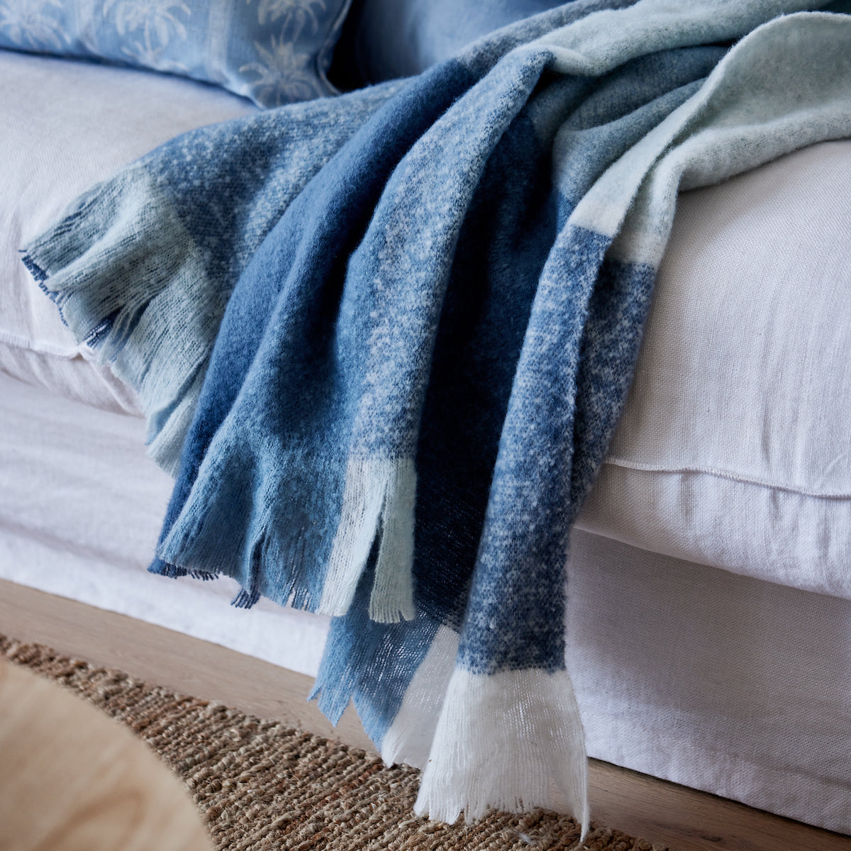Garner Check Blue Throw – Village Home & Living