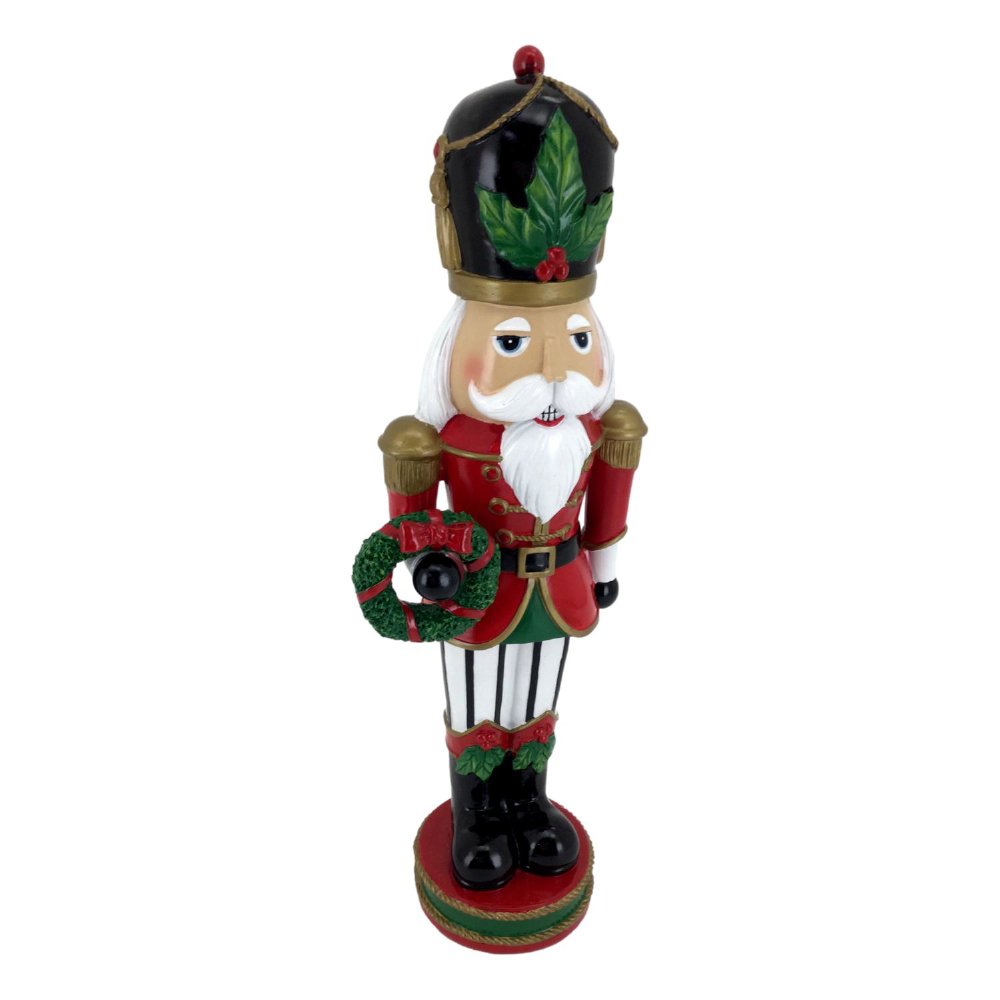 Traditional Nutcracker With Wreath – Village Home & Living