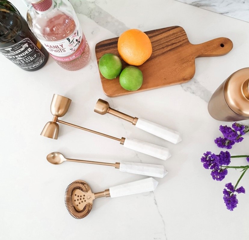 Marble and Copper Cocktail Set – Village Home & Living