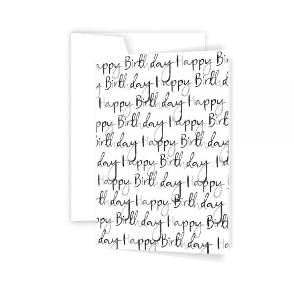 Happy Birthday Script Greeting Card – Village Home & Living