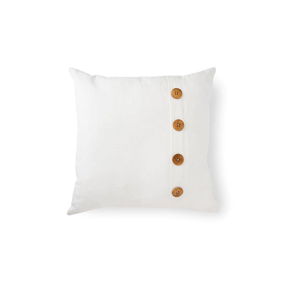 Bailey White Button Cushion – Village Home & Living